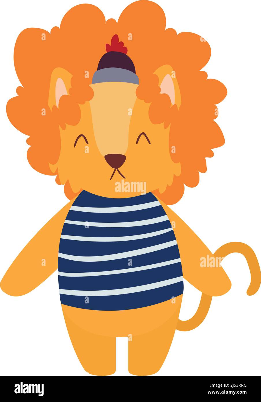 cute lion animal sailor Stock Vector Image & Art - Alamy