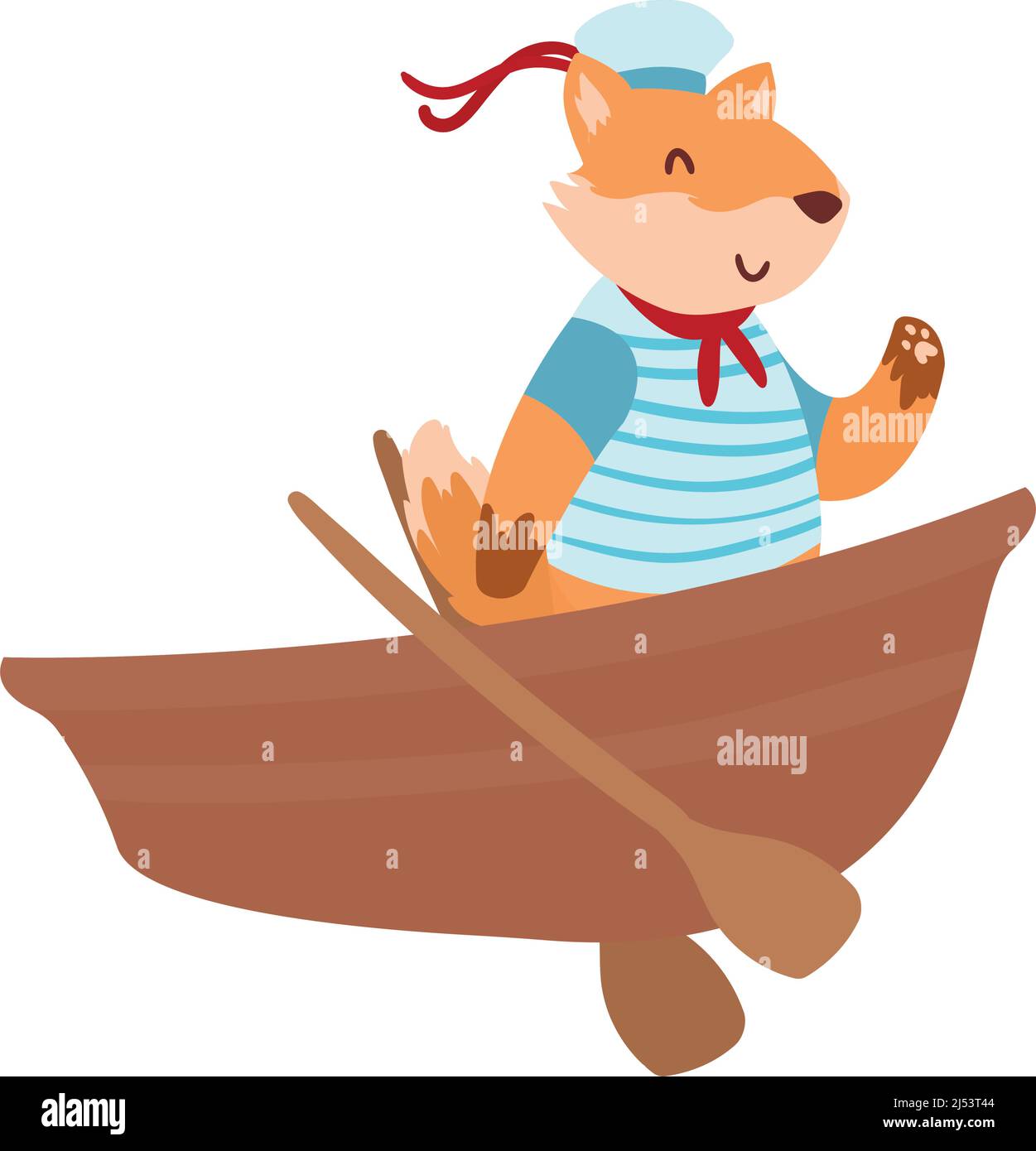 sailor squirrel in boat Stock Vector Image & Art - Alamy