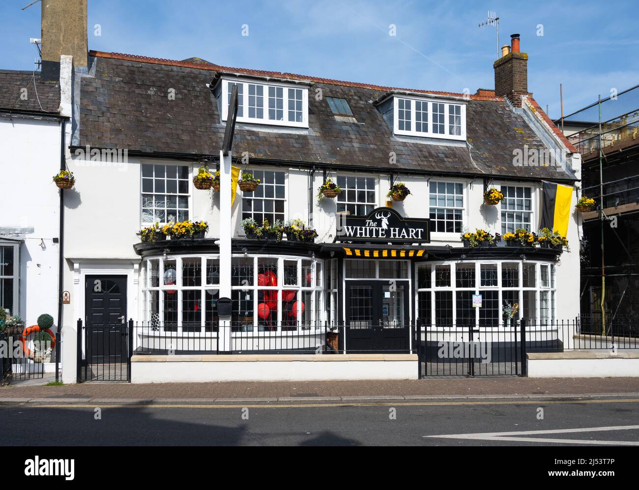 White Hart pub and restaurant, a British public house in Littlehampton ...