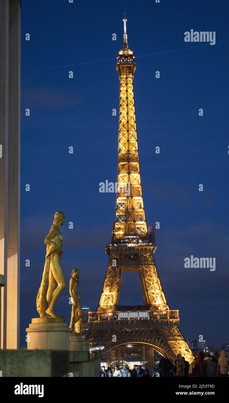 Paris, France: the Eiffel Tower, metal tower completed in 1889 for the ...