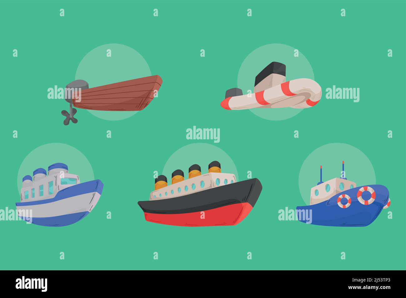 Wooden boats sea ocean Stock Vector Images - Alamy