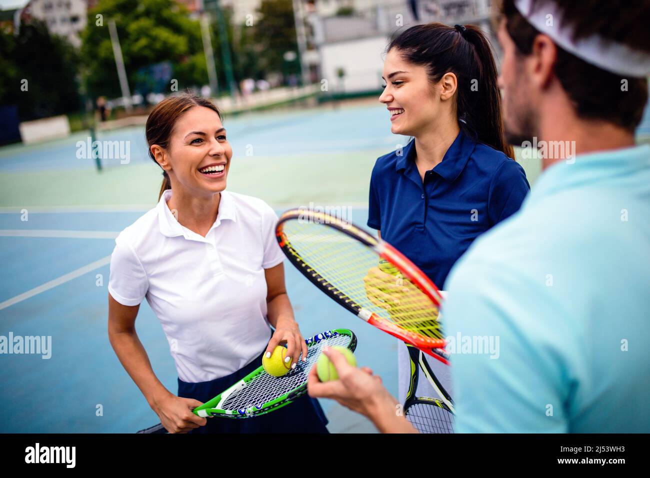 Multiethnic sport team tennis hi-res stock photography and images - Alamy