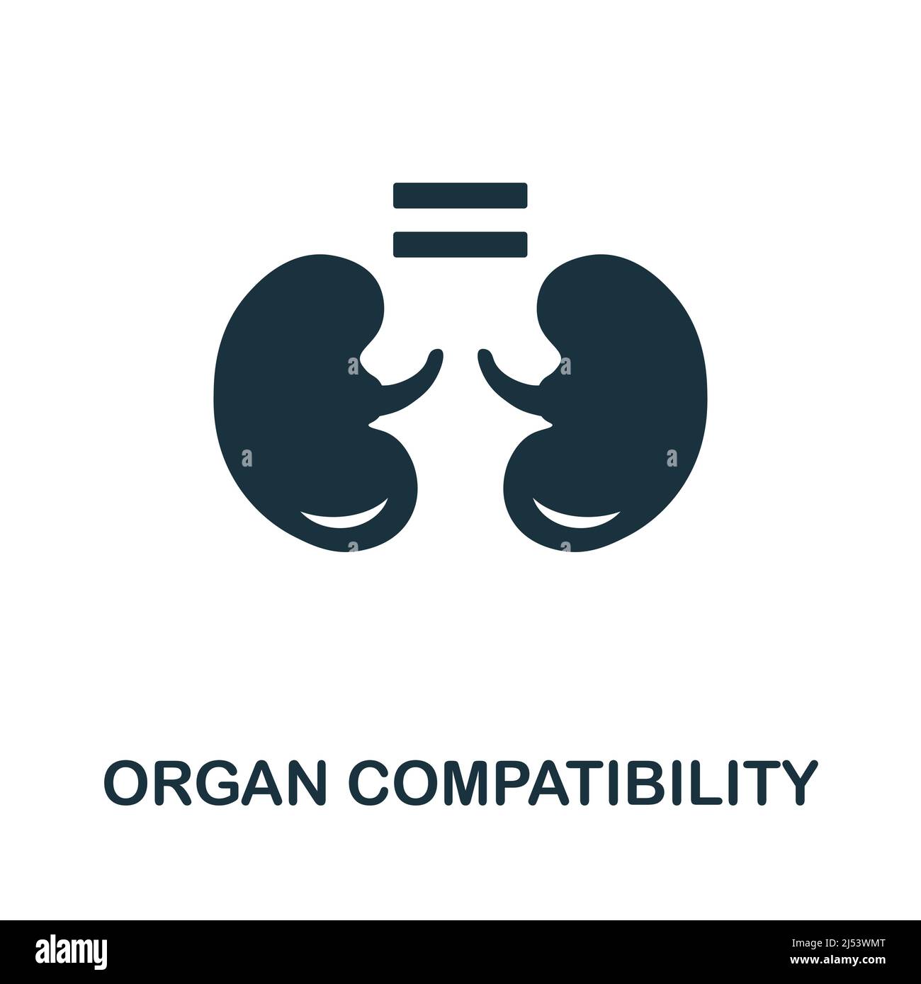 Organ Compatibility flat icon. Colored element sign from ...