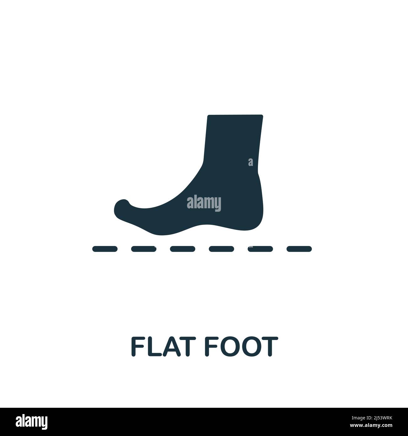 Flat Foot icon. Monochrome simple Flat Foot icon for templates, web ...
