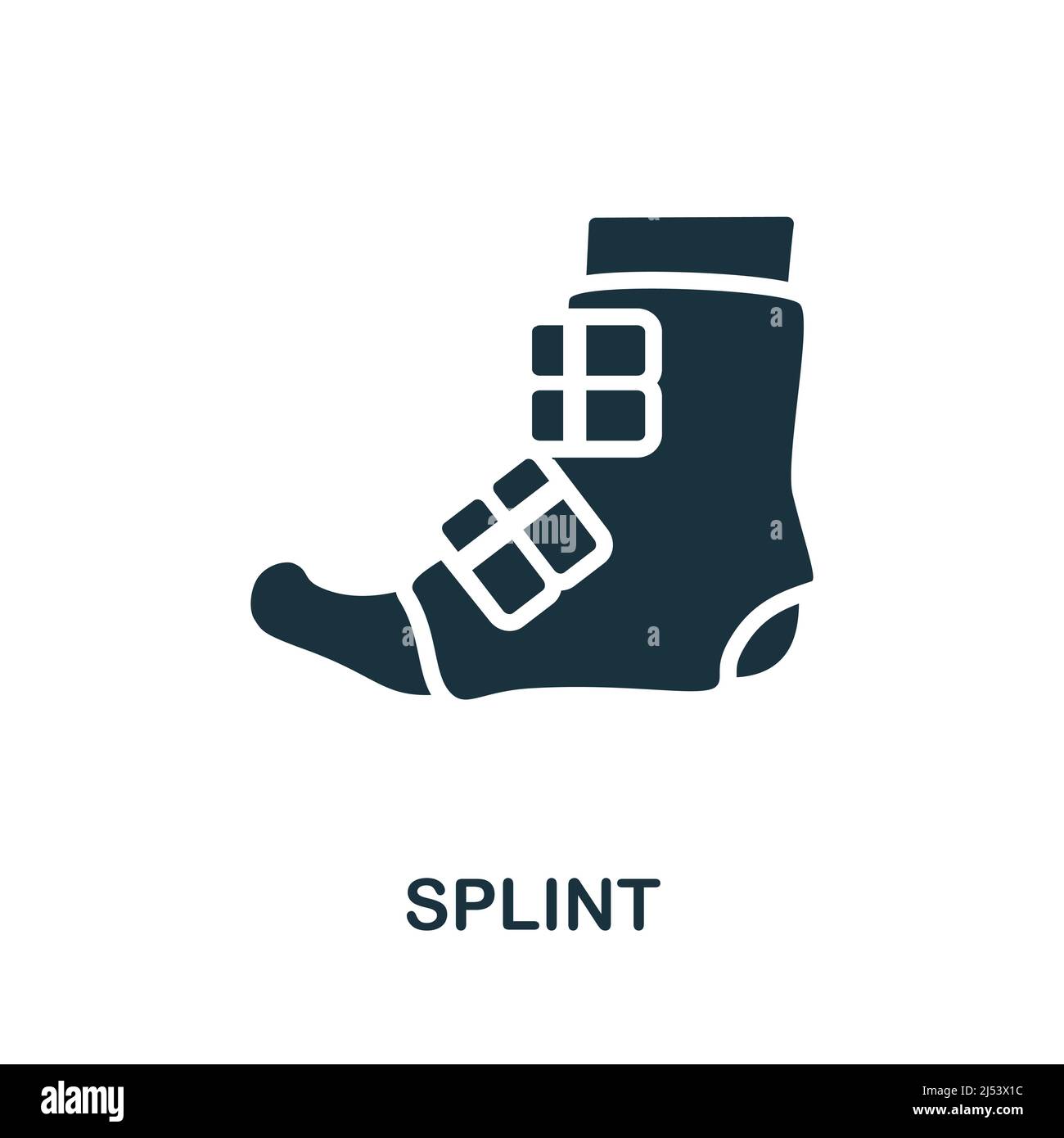 Splint Icon Monochrome Simple Splint Icon For Templates Web Design And Infographics Stock