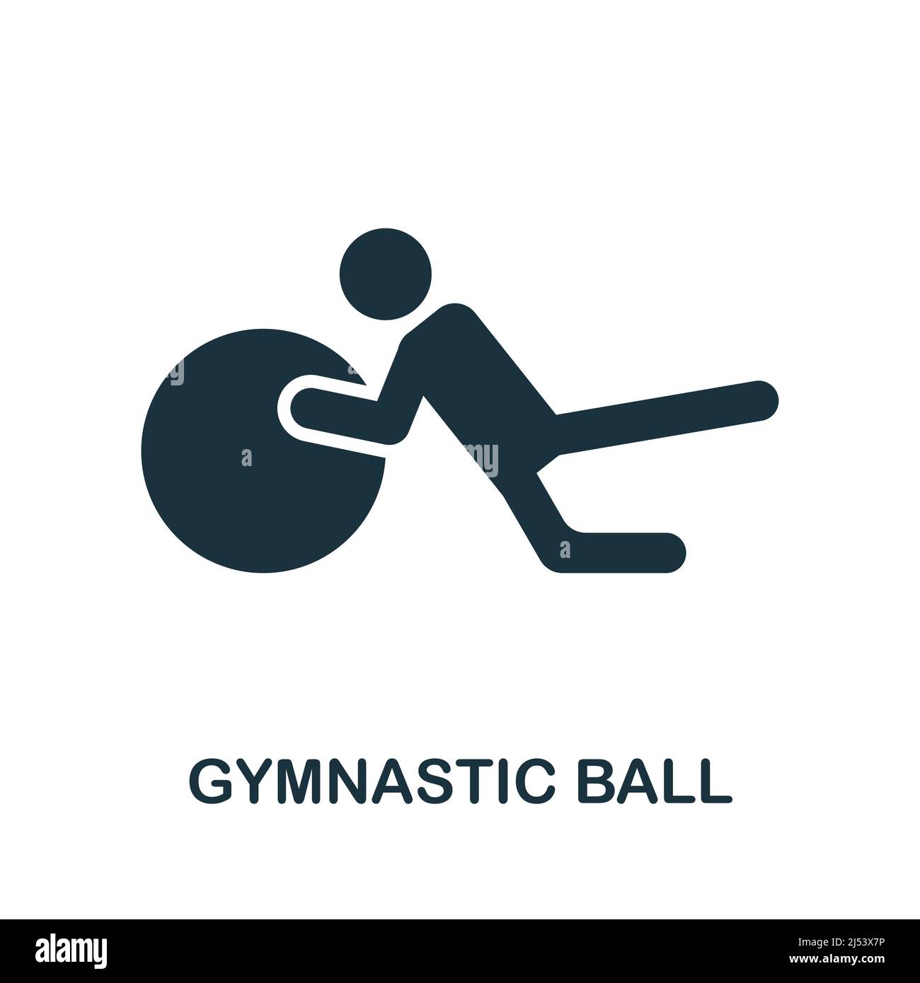 Gymnastic Ball icon. Monochrome simple Gymnastic Ball icon for ...