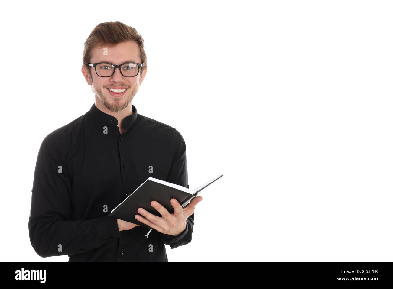 Concept of people with young man isolated on white background Stock ...
