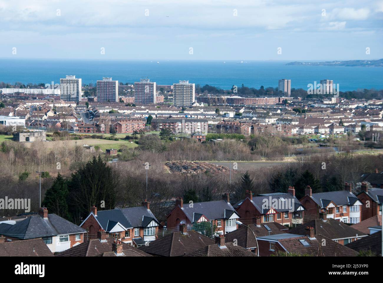 Rathcoole Estate Newtownabbey built in the 1950s to accommodate people ...