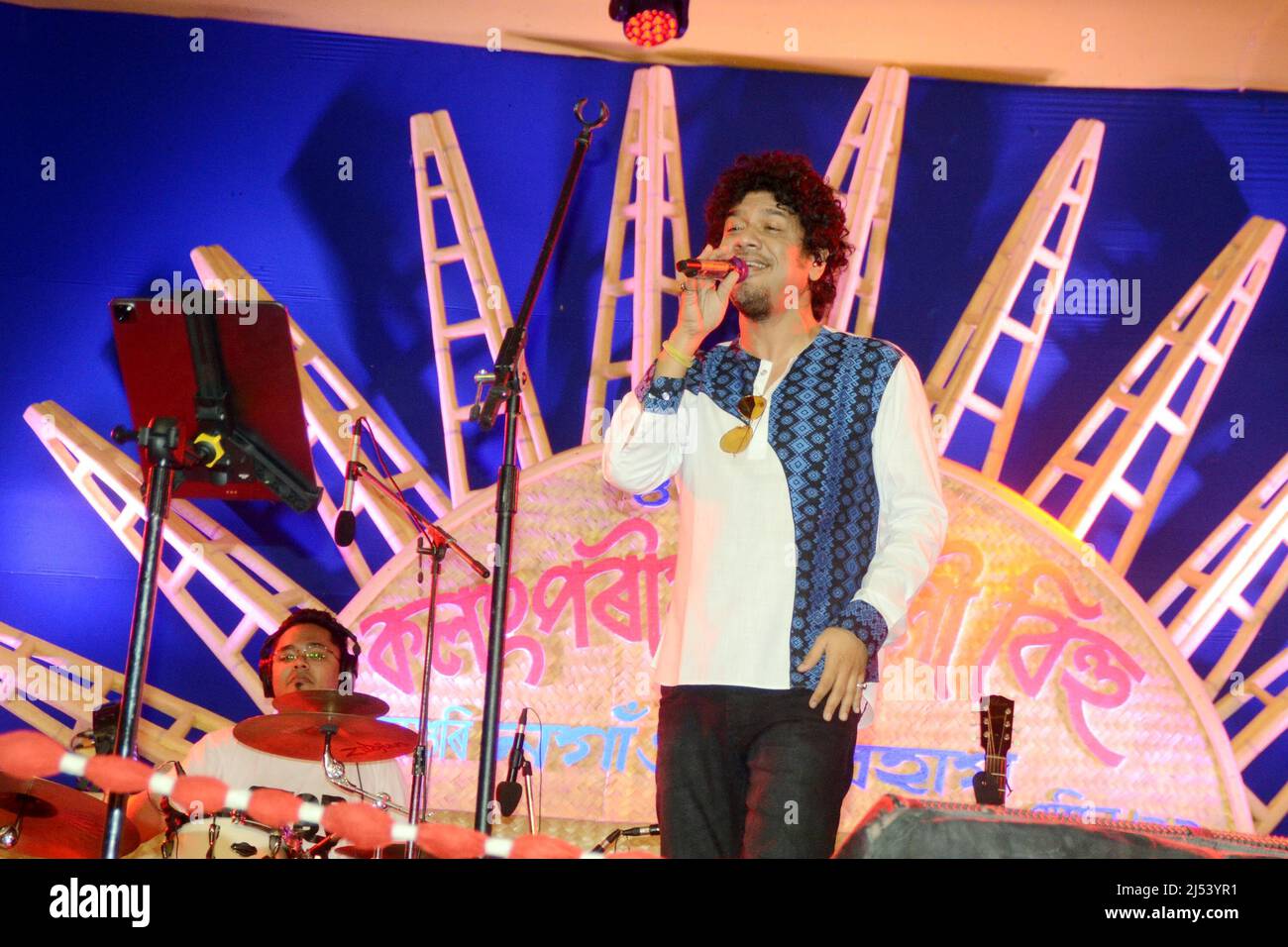 Nagaon,Assam,April 20, 2022: Bollywood singer Angarag Papon Mahanta ...