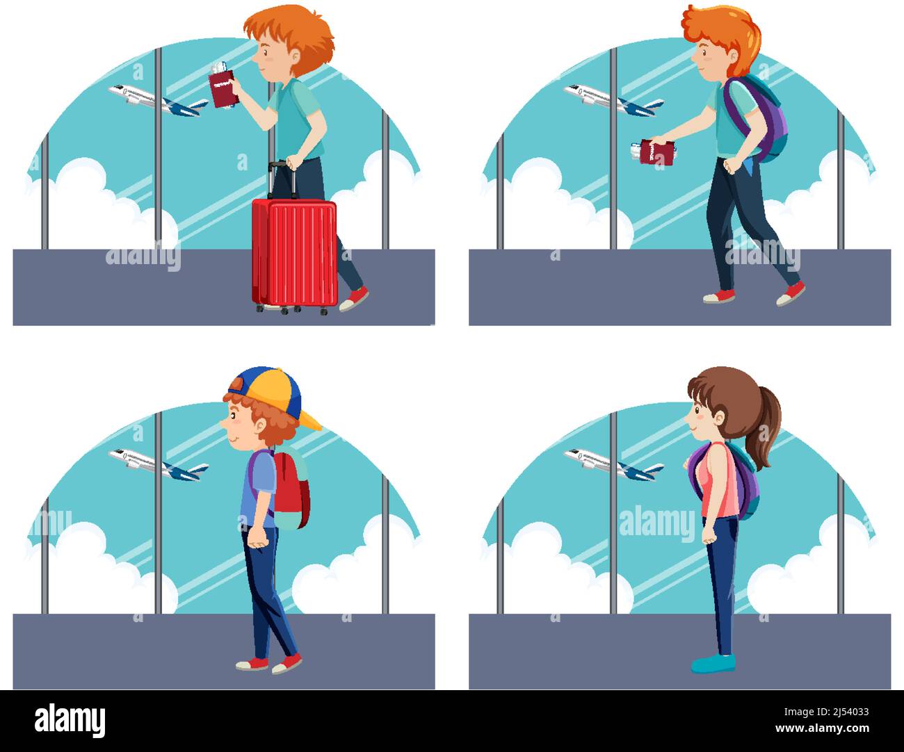 Simple character of tourists illustration Stock Vector Image & Art - Alamy