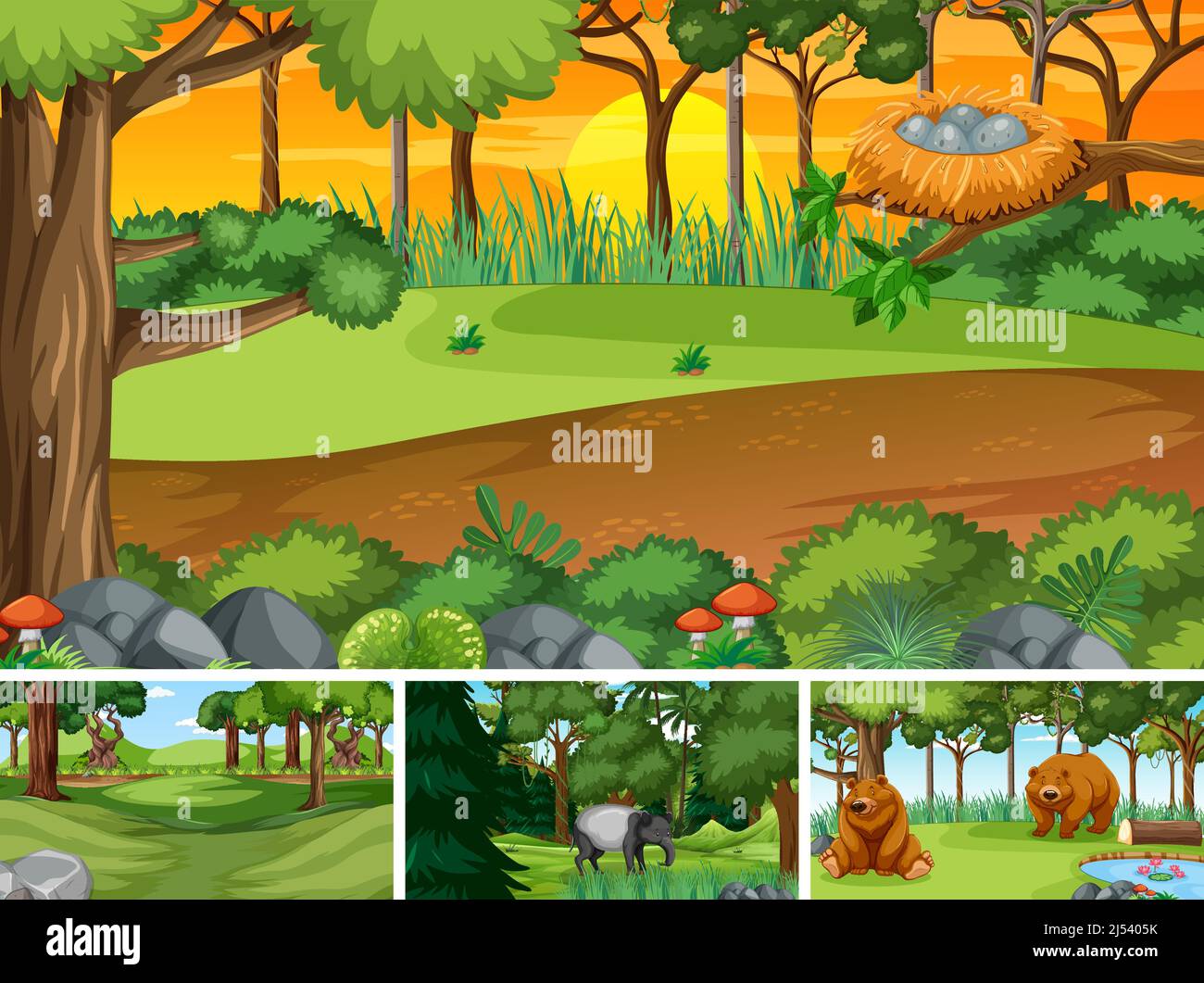 Zoo scenes Stock Vector Images - Alamy