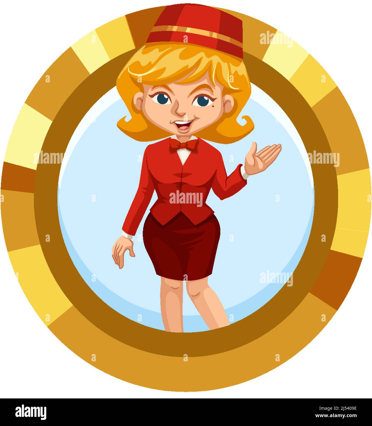 Master ceremony woman cartoon character illustration Stock Vector Image ...