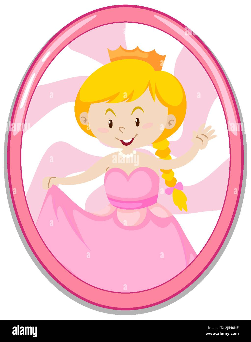 Cute princess cartoon character illustration Stock Vector Image & Art ...