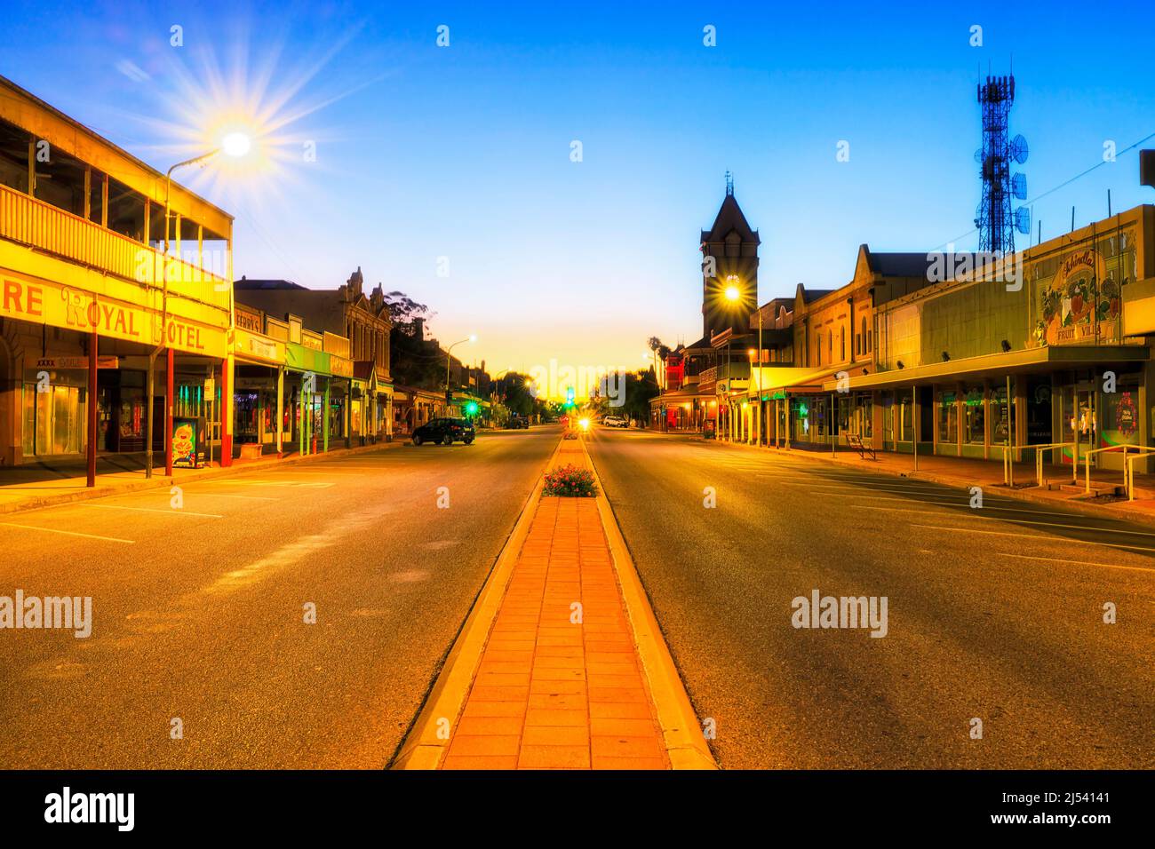 Broken Hill, Australia - 26 Dec 2021: Main shopping and administrative ...
