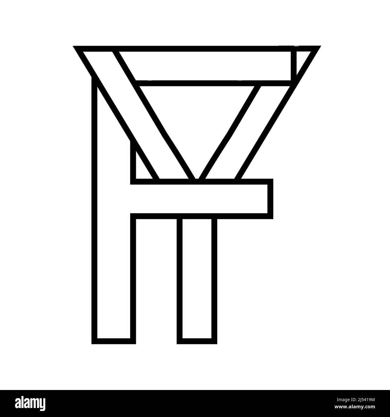 Logo sign, fy yf icon, nft fy interlaced letters f y Stock Vector Image ...