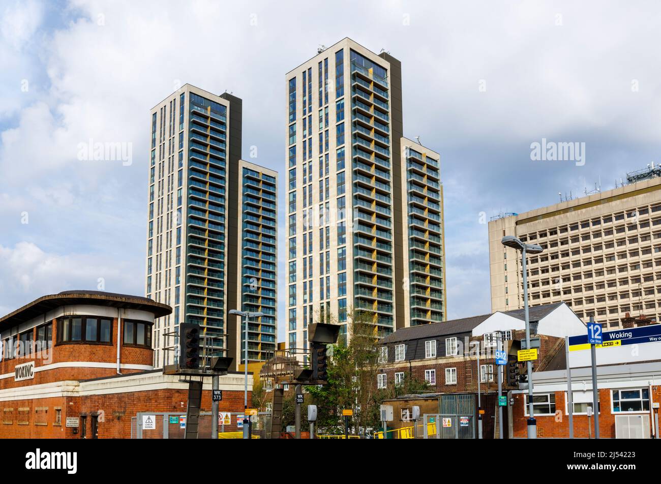 The recently completed mixed use tall tower block development at ...