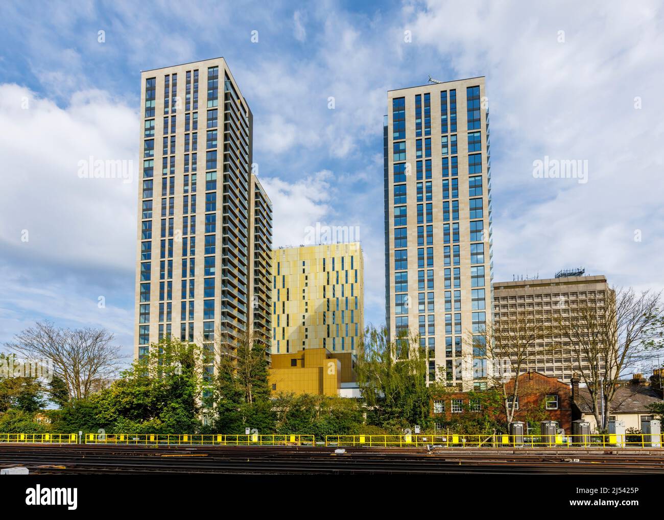 The recently completed mixed use tall tower block development at ...