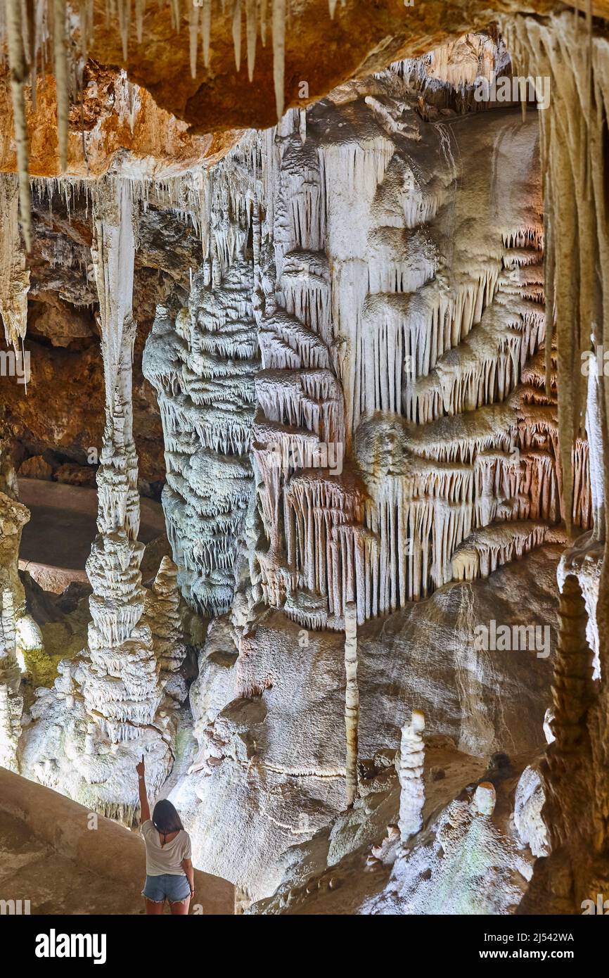 Campanet caves in Mallorca. Geological and mineral. Balearic islands ...