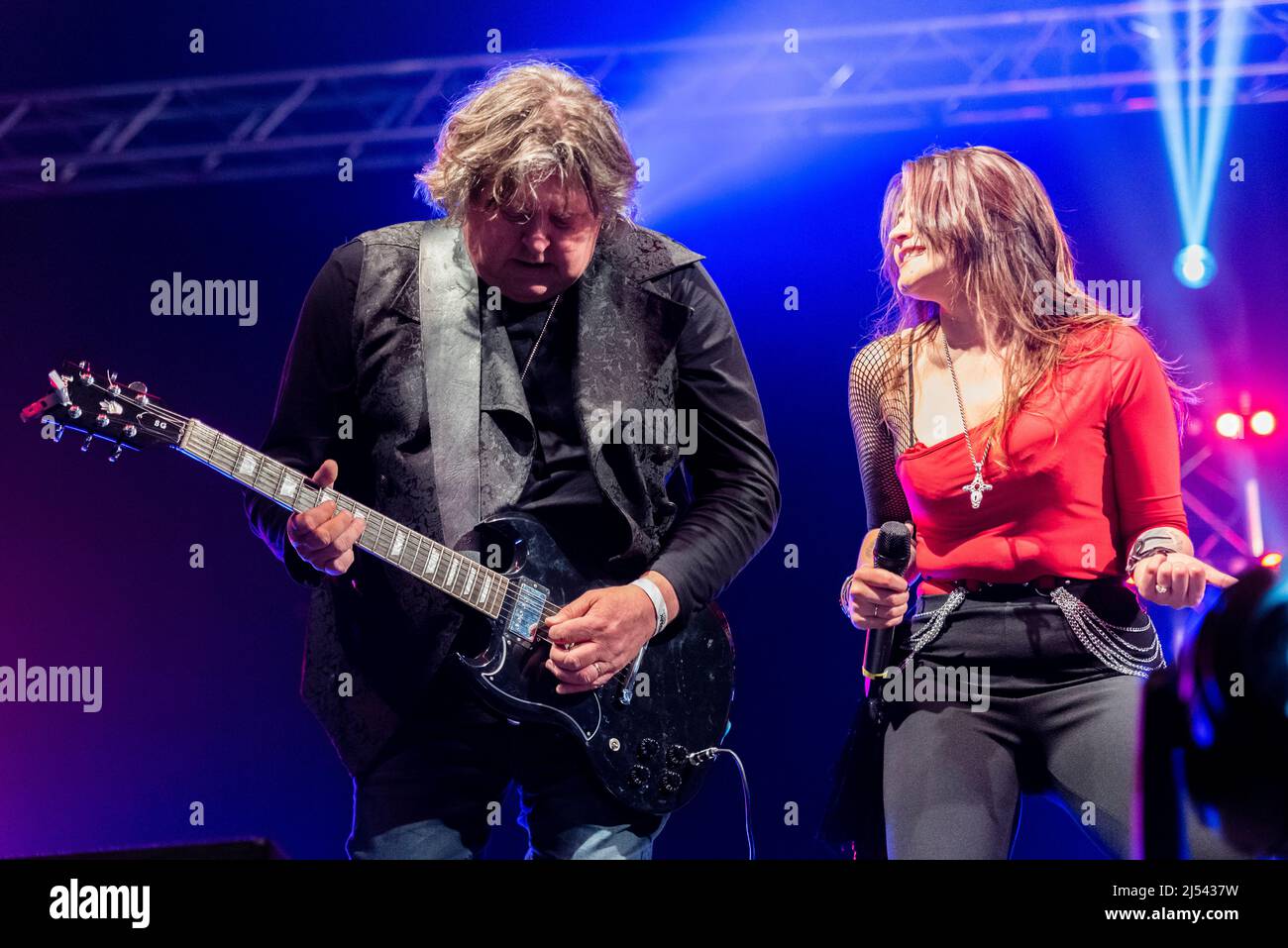 Guitarist Chris Angelow, singer Maria Verhelst-Hopkins of Doctor and ...
