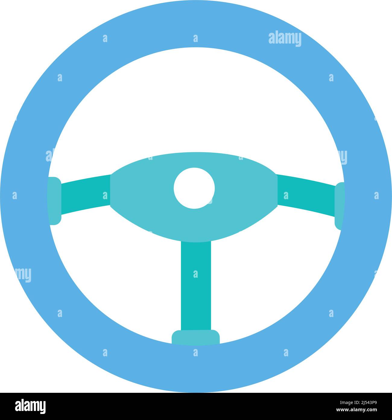 Steering wheel semi flat color vector object Stock Vector Image & Art ...