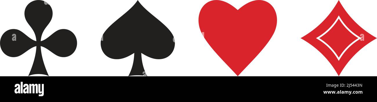 Playing Cards Symbols vector with diamonds, spade, clubs and Heart ...