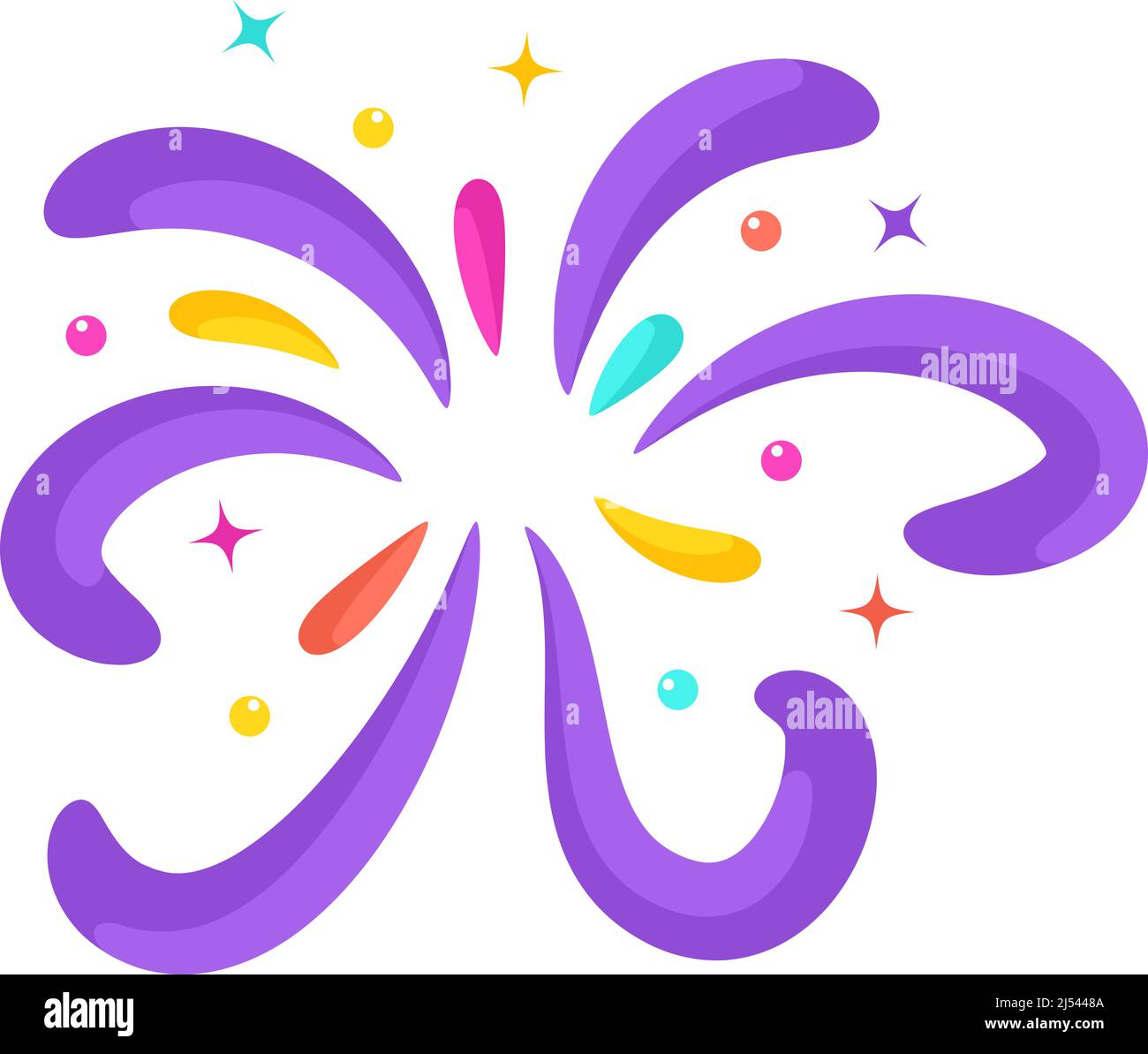 Colorful confetti. Bright holiday firework. Color 2D splash Stock ...