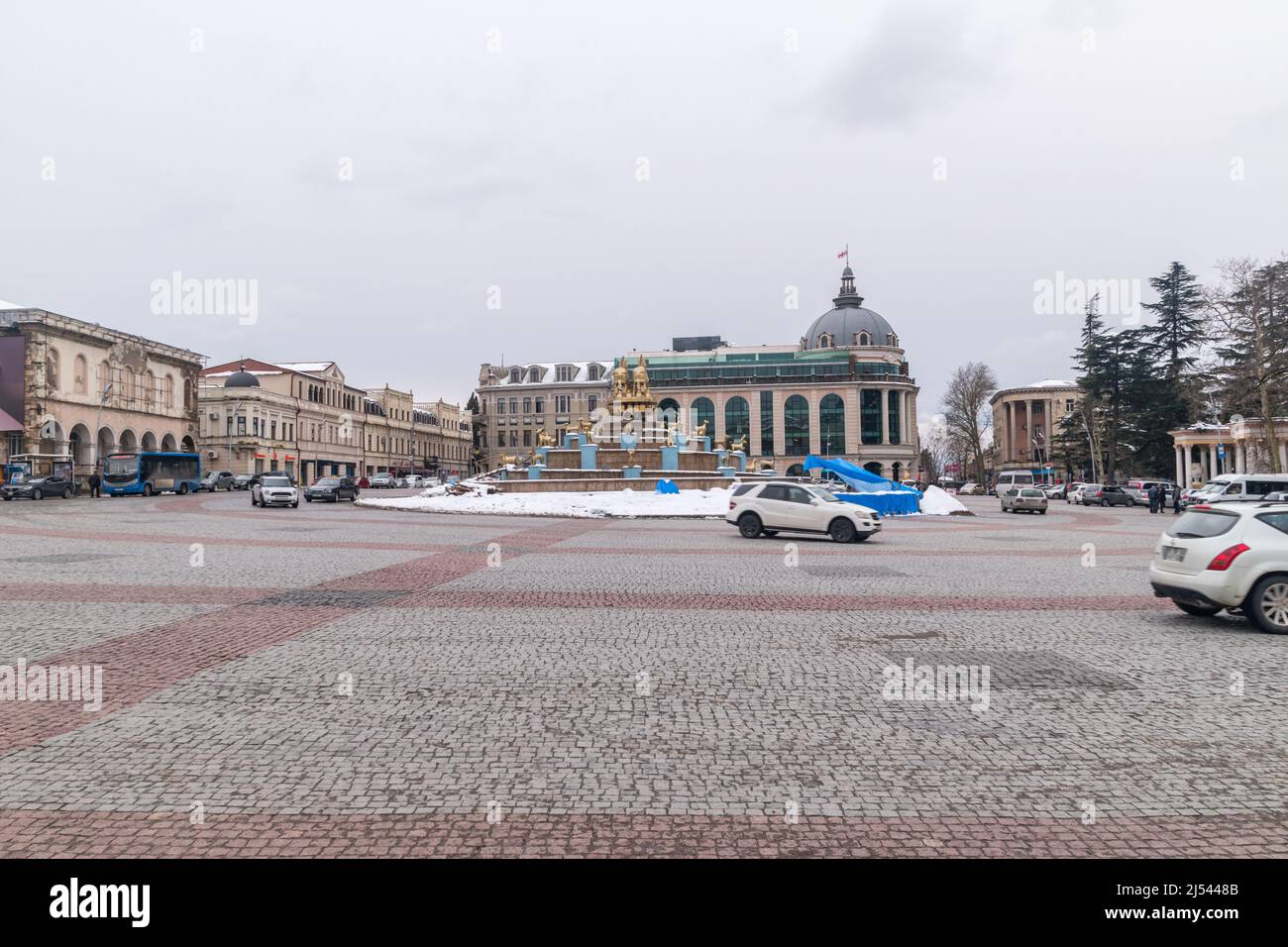 Kutaisi, Georgia - March 18, 2022: Main square with Colchis Fountain ...
