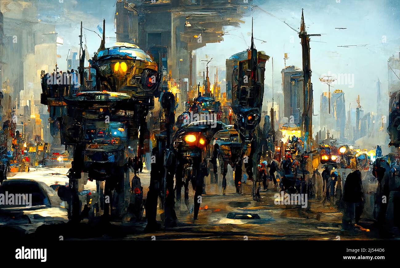 Robotic city hi-res stock photography and images - Alamy