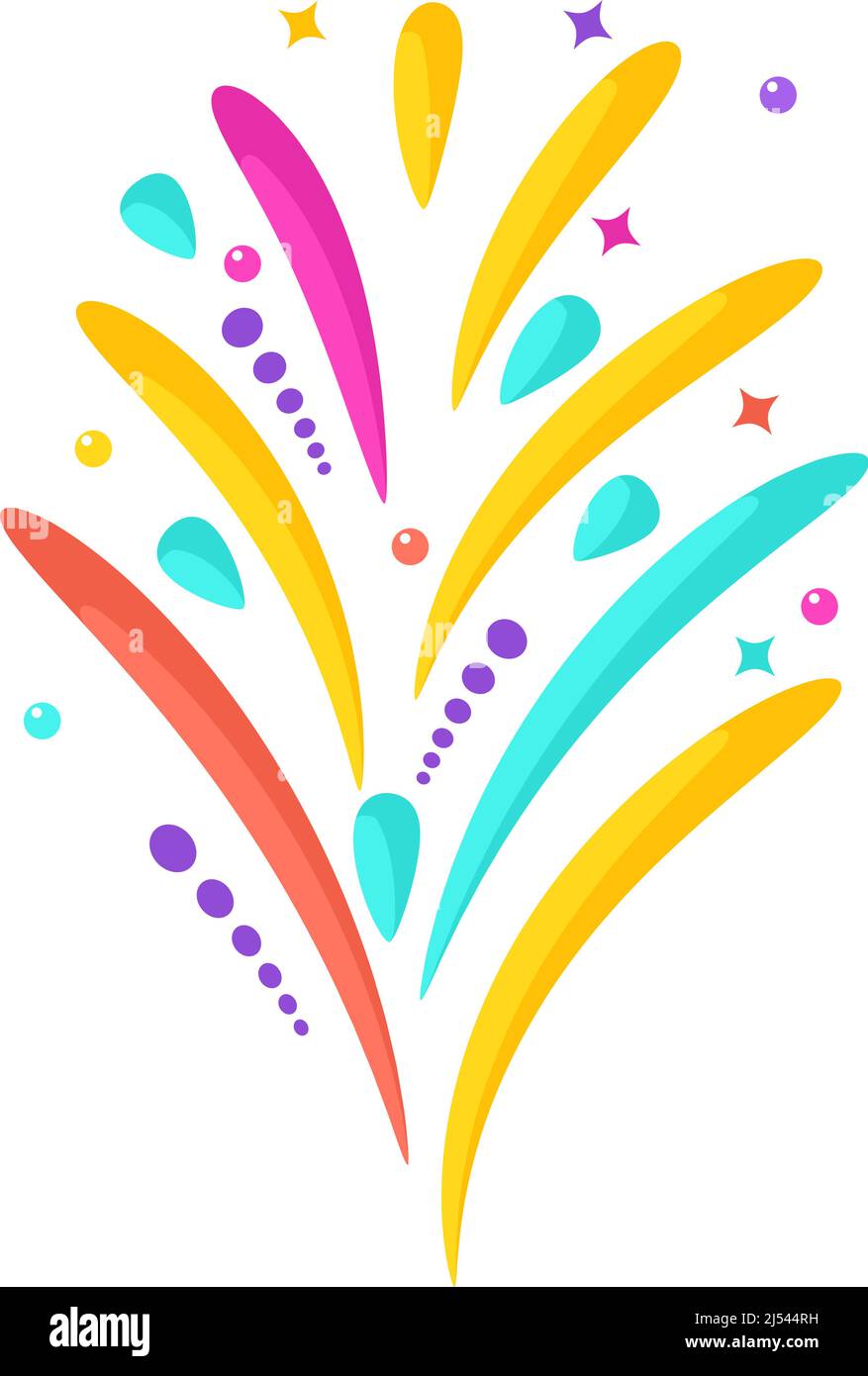 Colorful confetti. Bright holiday firework. Color 2D splash Stock ...