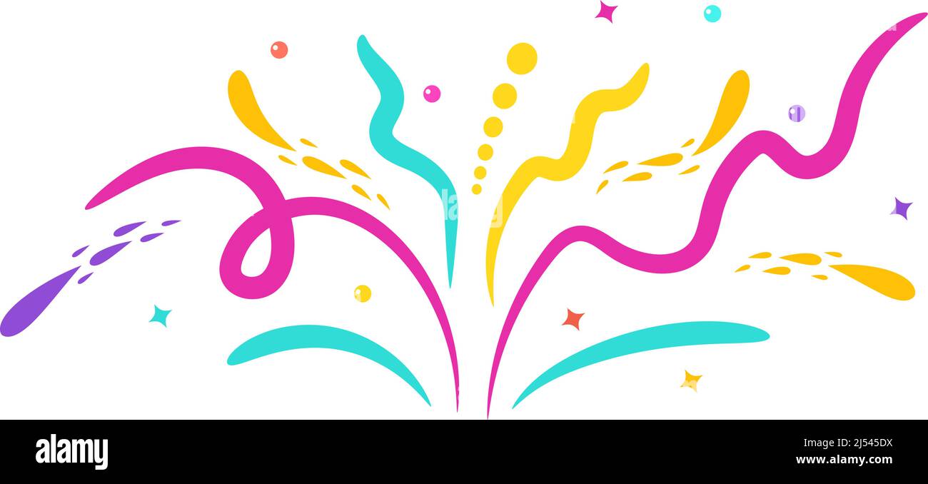 Colorful confetti. Bright holiday firework. Color 2D splash Stock ...