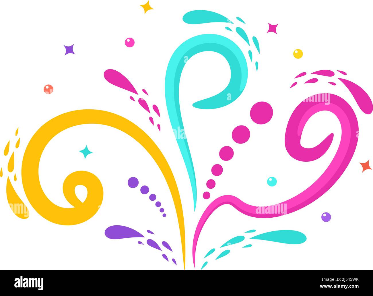 Colorful confetti. Bright holiday firework. Color 2D splash Stock ...