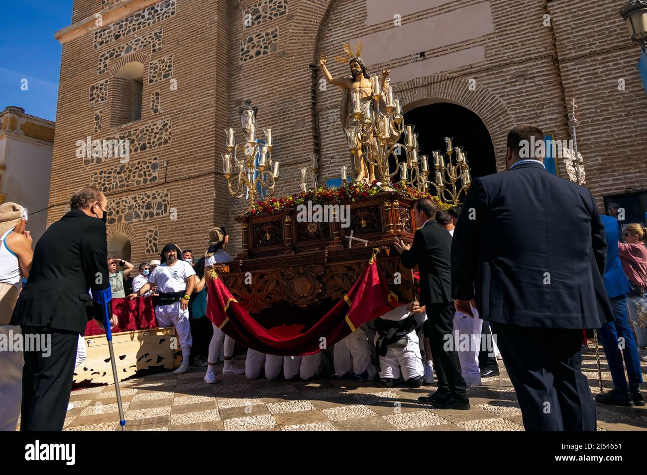 Almunecar, Spain. 17th April 2022. Easter Holy Week, Semana Santa, in ...