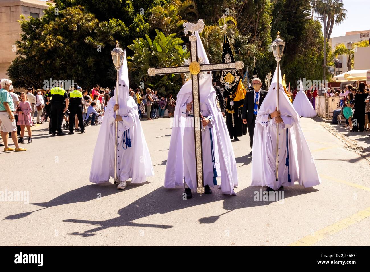 Almunecar, Spain. 17th April 2022. Easter Holy Week, Semana Santa, in ...