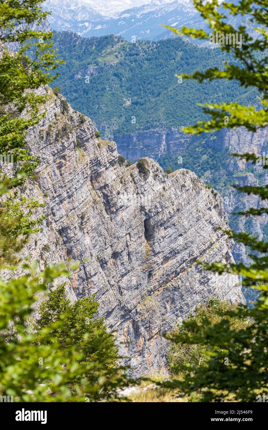 Landscape view of gorgeous cliff in mountains of Montenegro Stock Photo ...