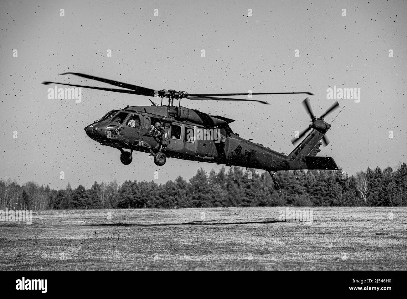 A UH-60 Blackhawk helicopter, from the U.S. Army 1-214th General ...