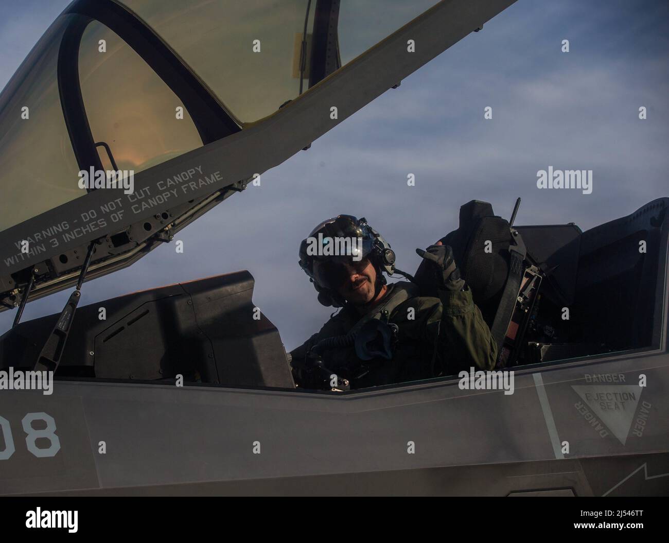 U.S. Marine Corps Maj. Nicholas Gibson, an F-35B Lightning II pilot ...