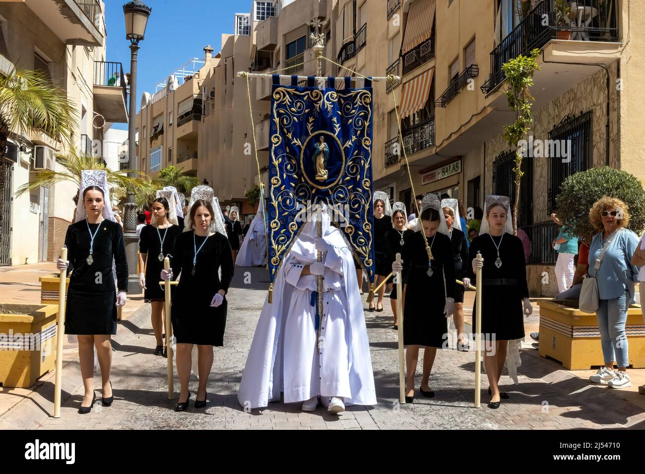 Almunecar, Spain. 17th April 2022. Easter Holy Week, Semana Santa, in ...