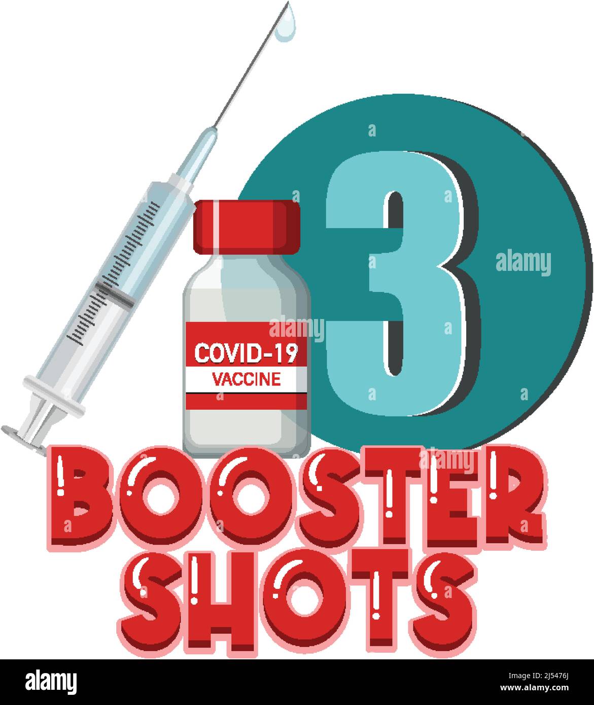 Booster shorts covid 19 vaccine logo illustration Stock Vector Image ...
