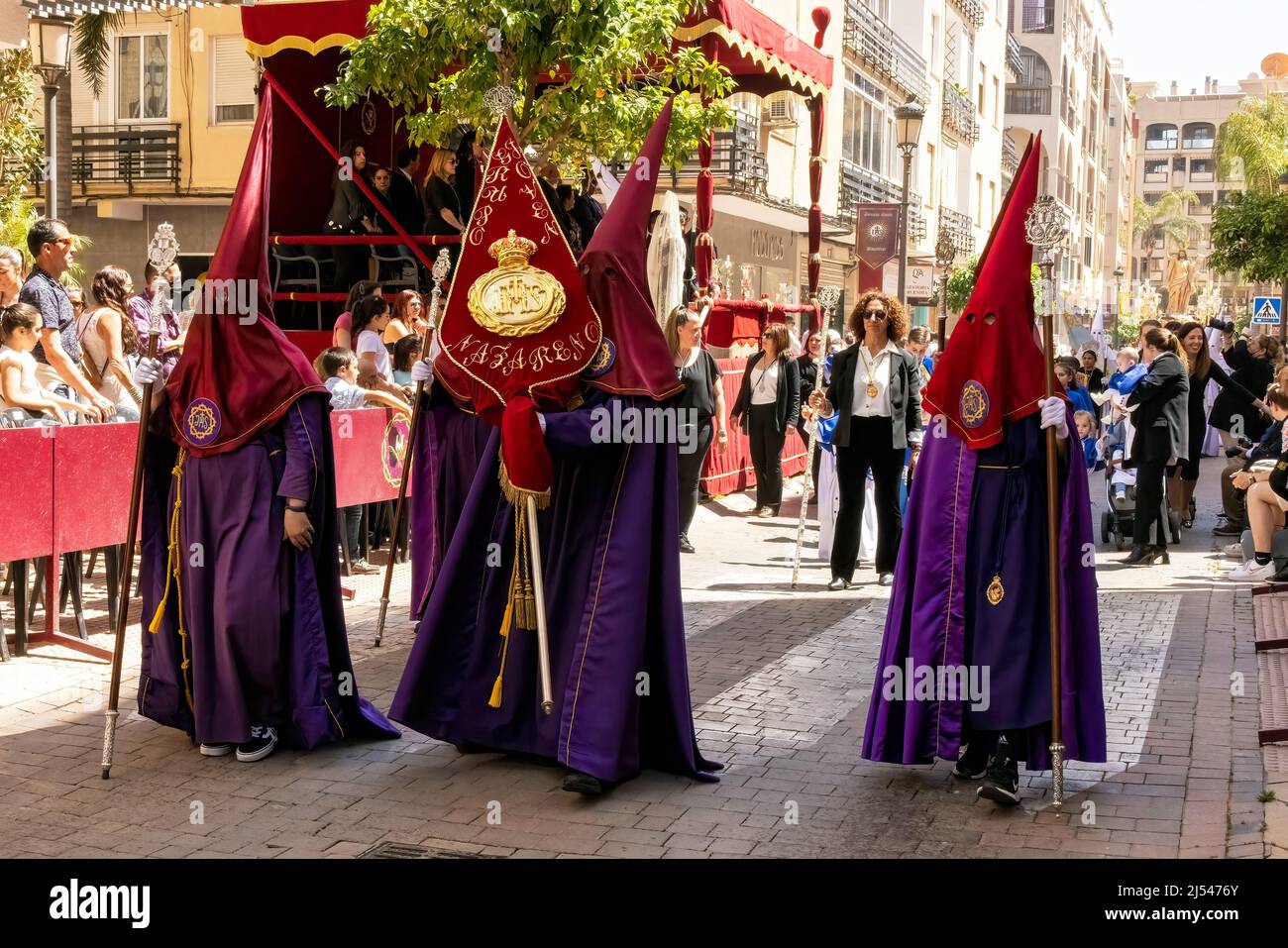 Almunecar, Spain. 17th April 2022. Easter Holy Week, Semana Santa, in ...