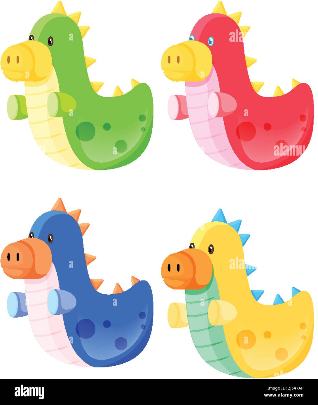 Set of inflatable toy for pool element illustration Stock Vector Image ...