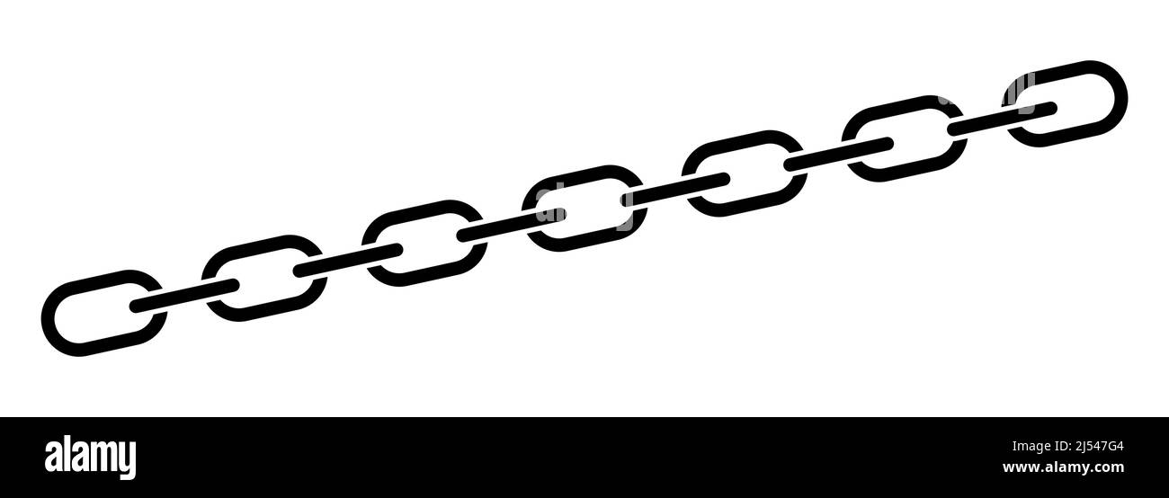 Black chain icon. Vector illustration isolated on white background ...