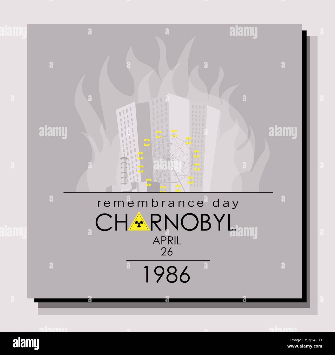 26 April. Poster for the day of the Chernobyl accident. Chernobyl ...