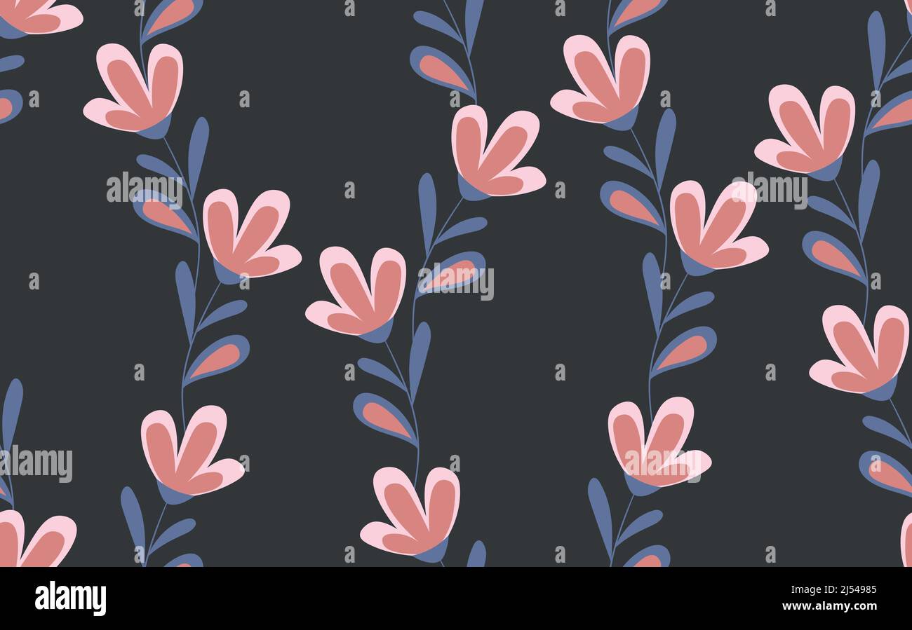 Seamless floral pattern based on traditional folk art ornaments ...