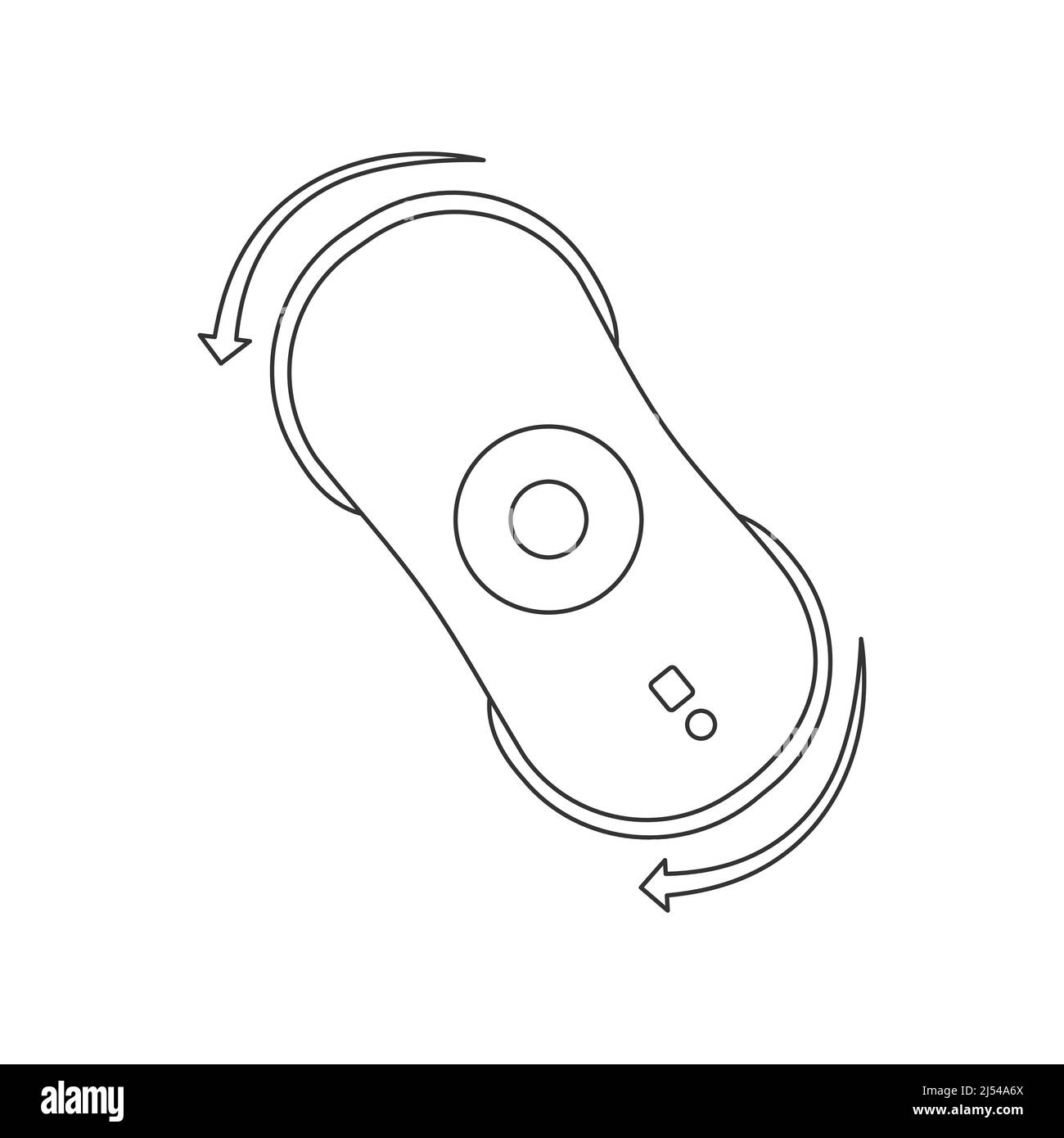 Window cleaning robot line icon. Smart household appliance symbol ...