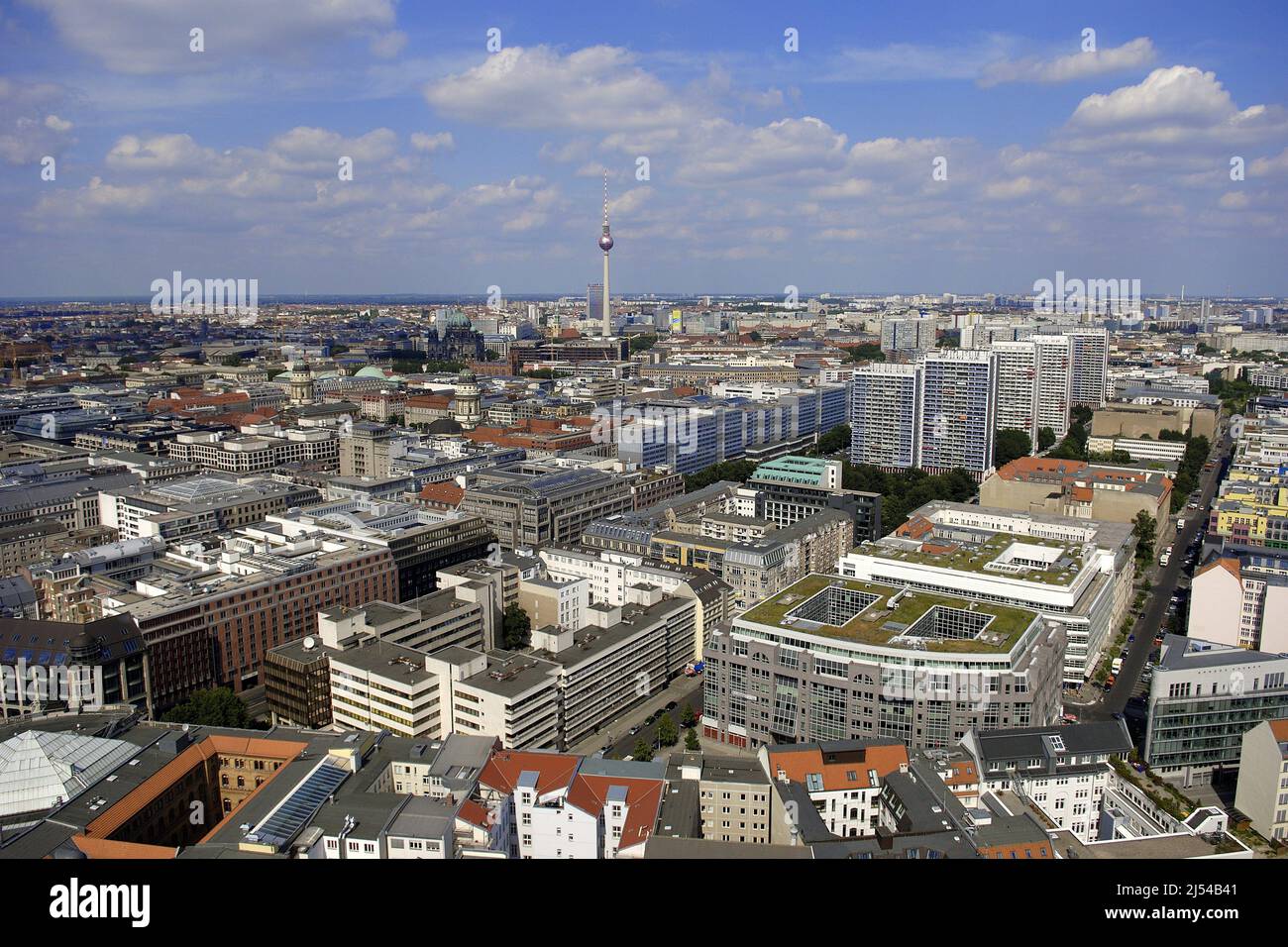 Arial view of Berlin with television tower, Germany, Berlin Stock Photo ...