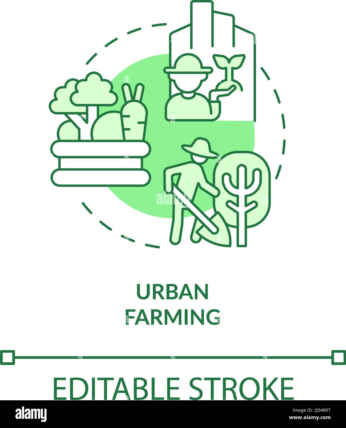 Urban farming green concept icon Stock Vector Image & Art - Alamy