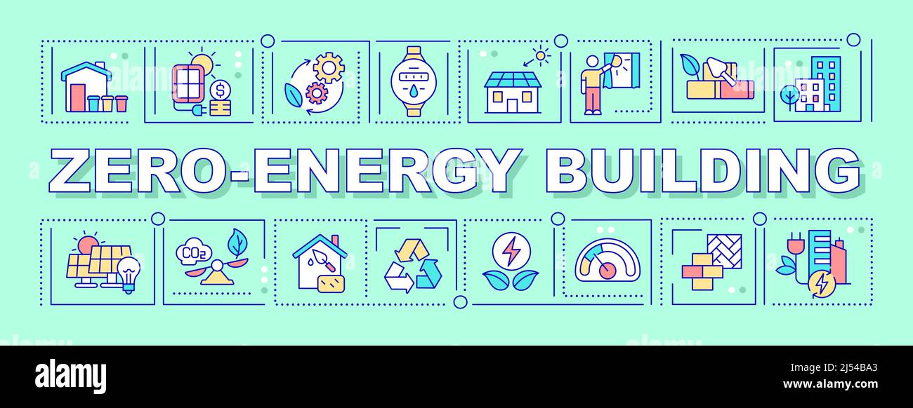 Zero energy building word concepts mint banner Stock Vector Image & Art ...