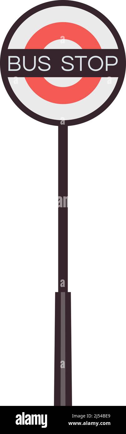 Bus stop sign. Round road traffic board Stock Vector Image & Art - Alamy
