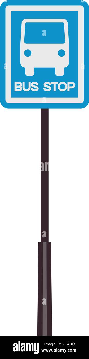 Blue rectangle bus stop road traffic sign Stock Vector Image & Art - Alamy