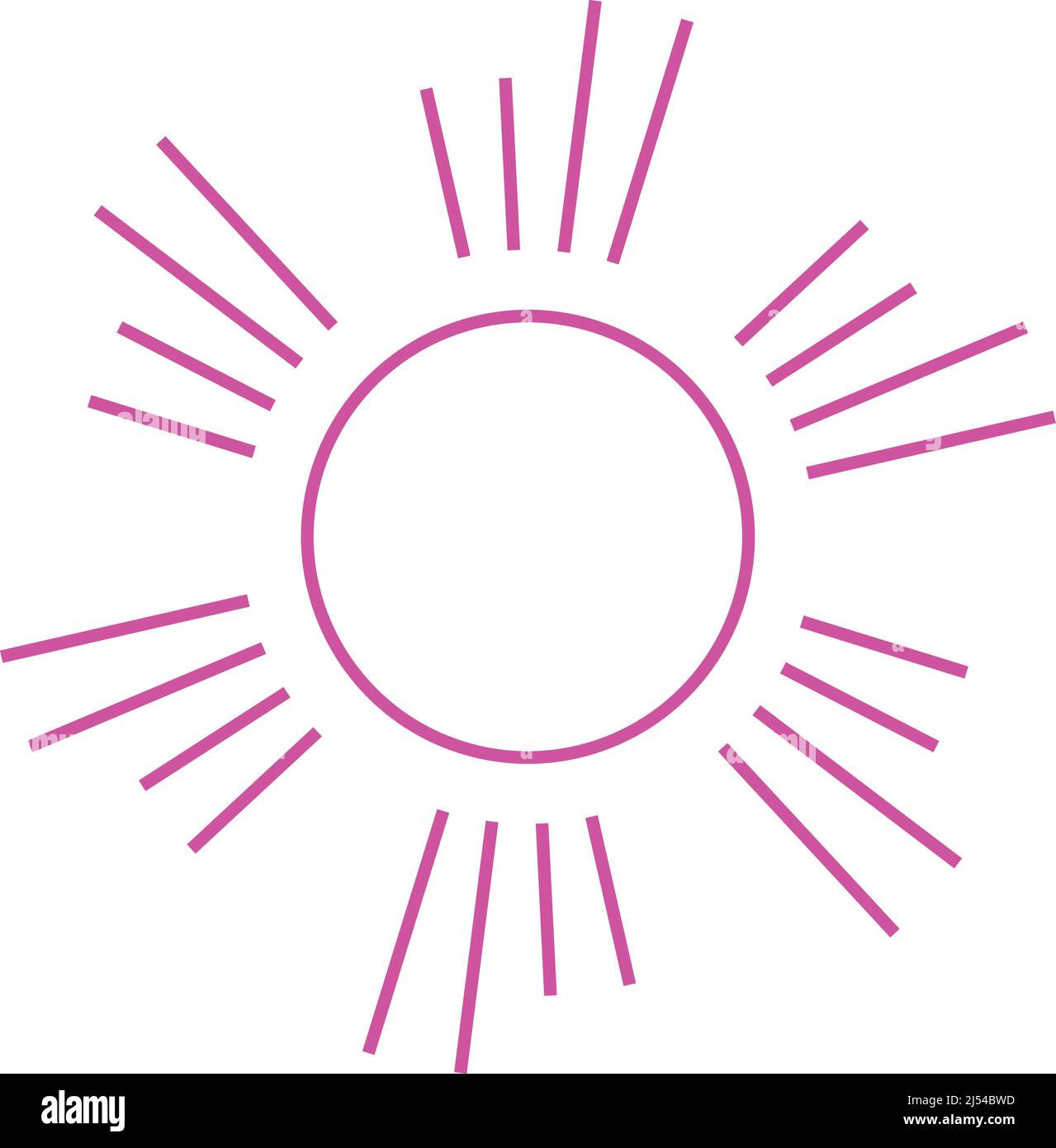 Sun line icon. Summer symbol. Clear sky sign Stock Vector Image & Art ...